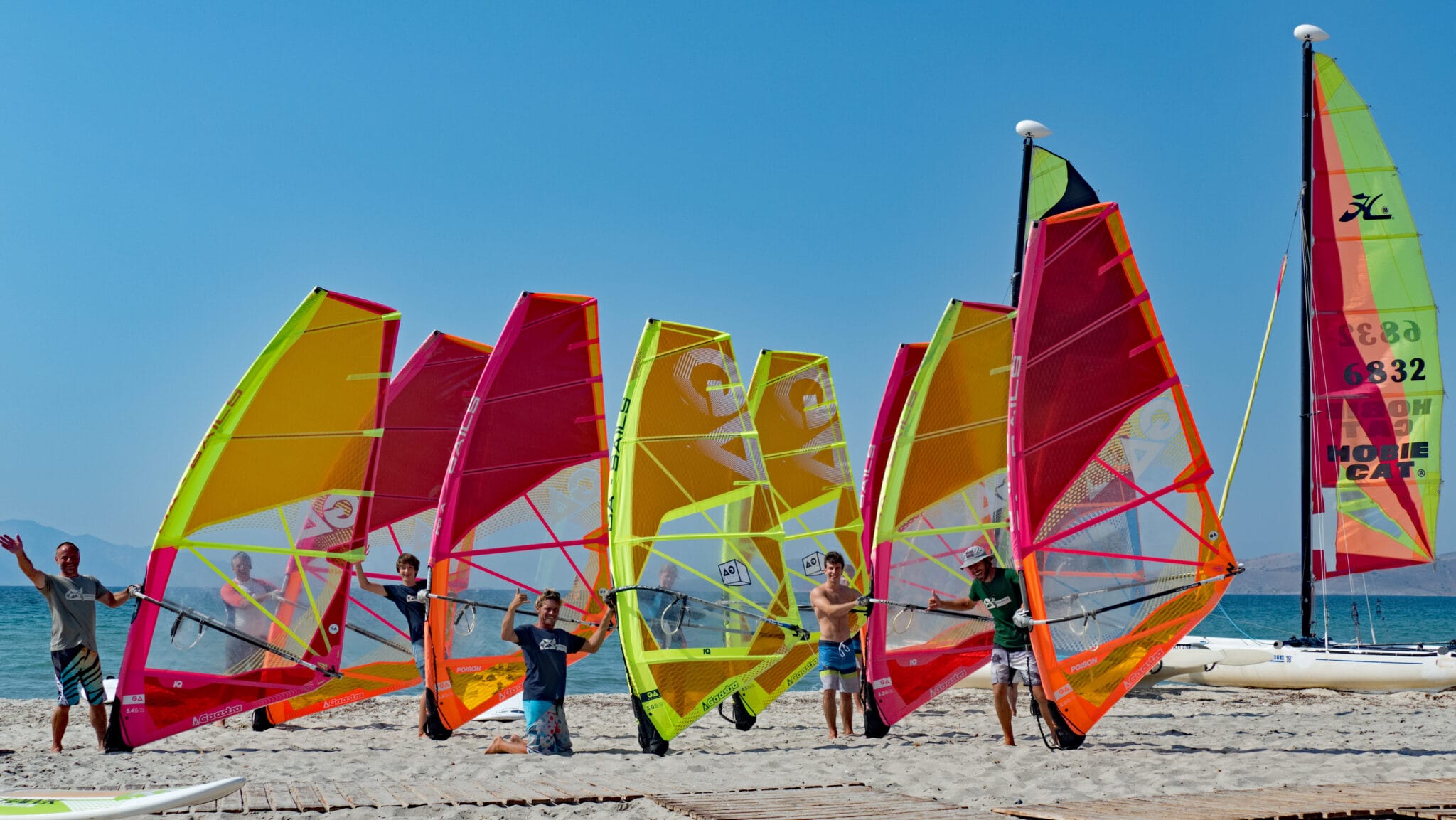 Windsurfing in Kos, Greece.